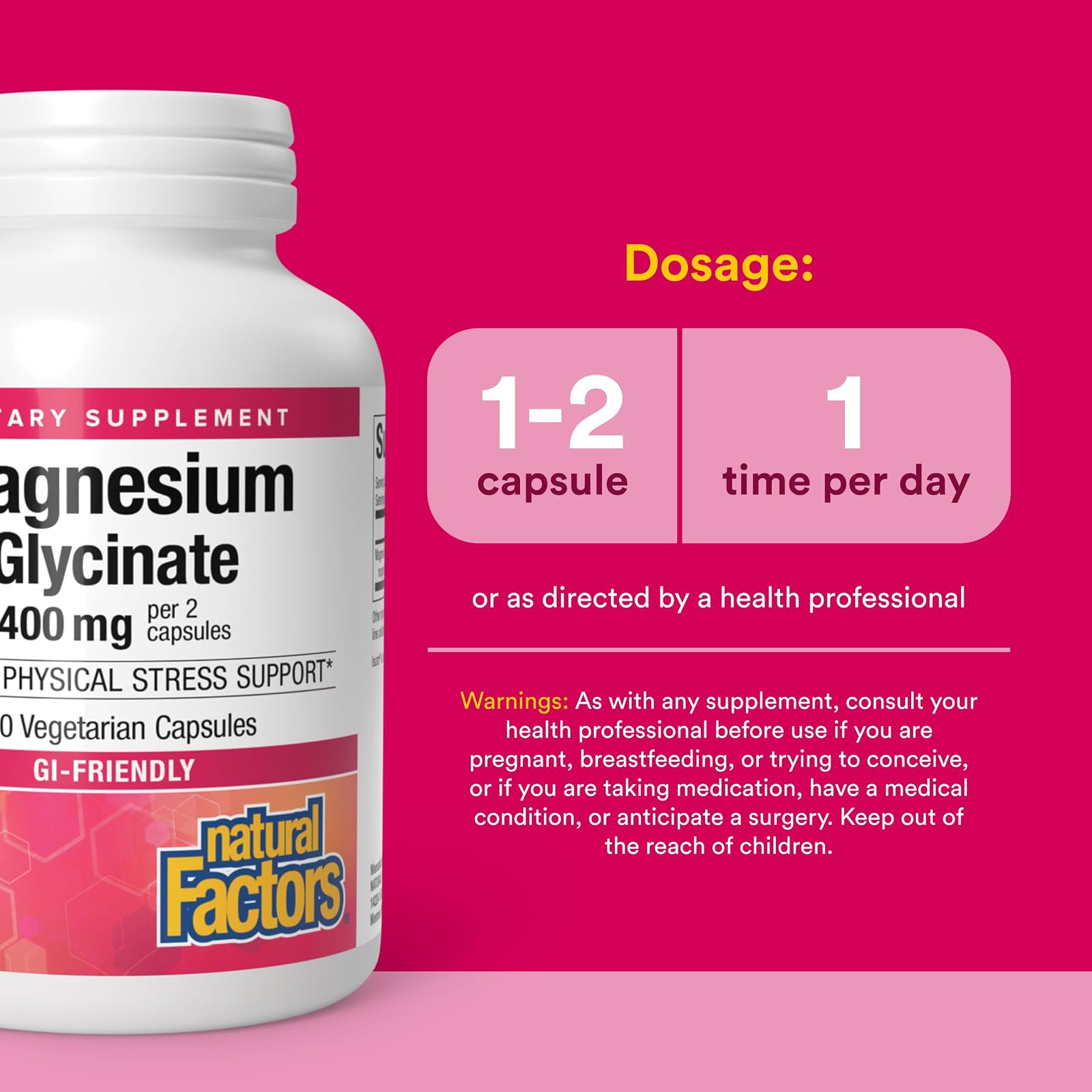 High potency magnesium bisglycinate supplement