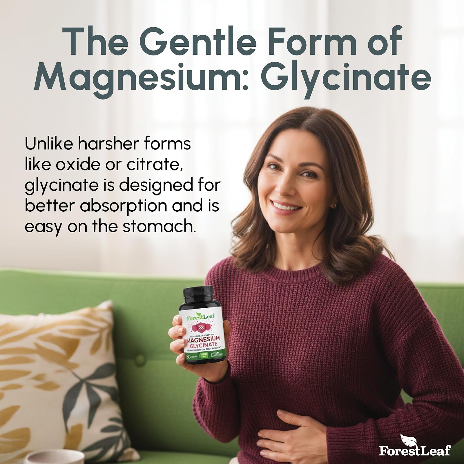 High potency magnesium bisglycinate supplement