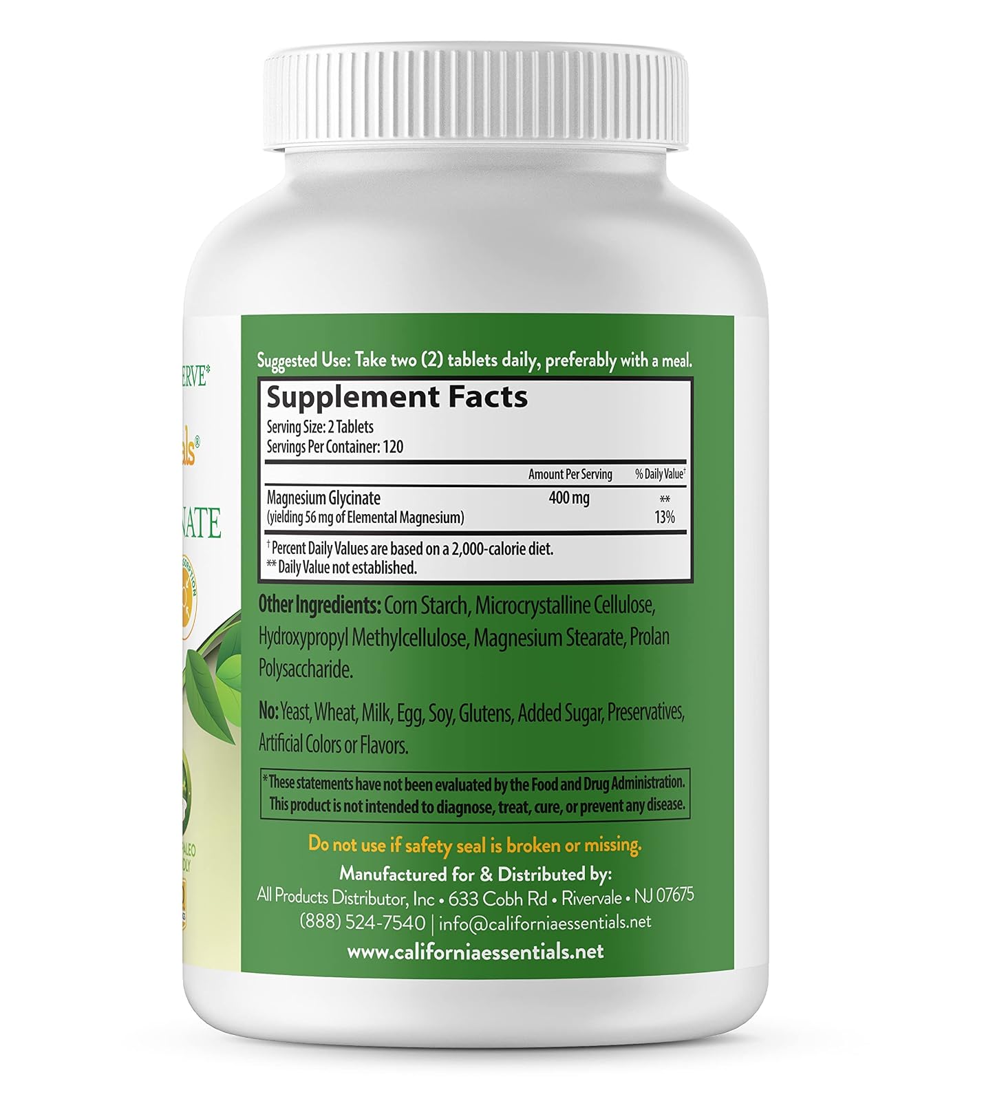 high potency magnesium bisglycinate tablets