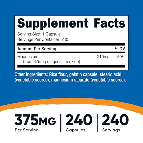 High potency magnesium capsules for relaxation