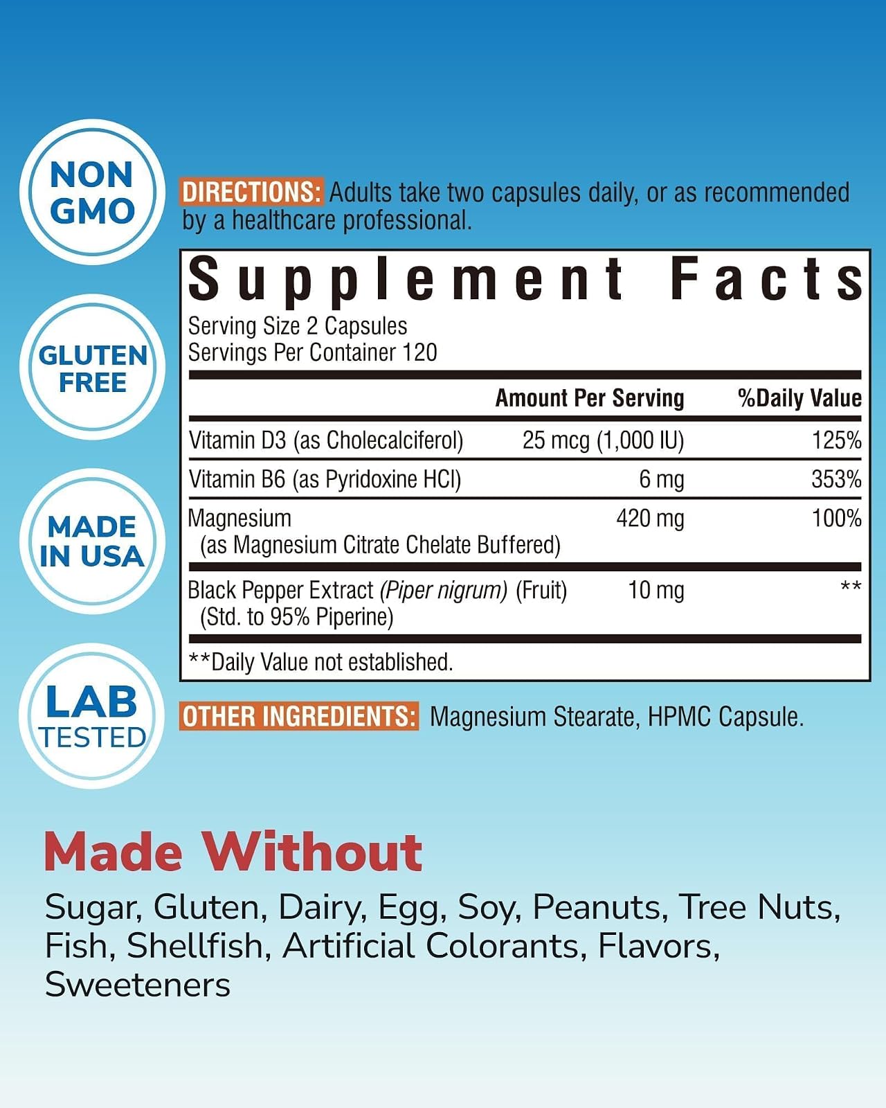 high potency magnesium citrate 420 mg