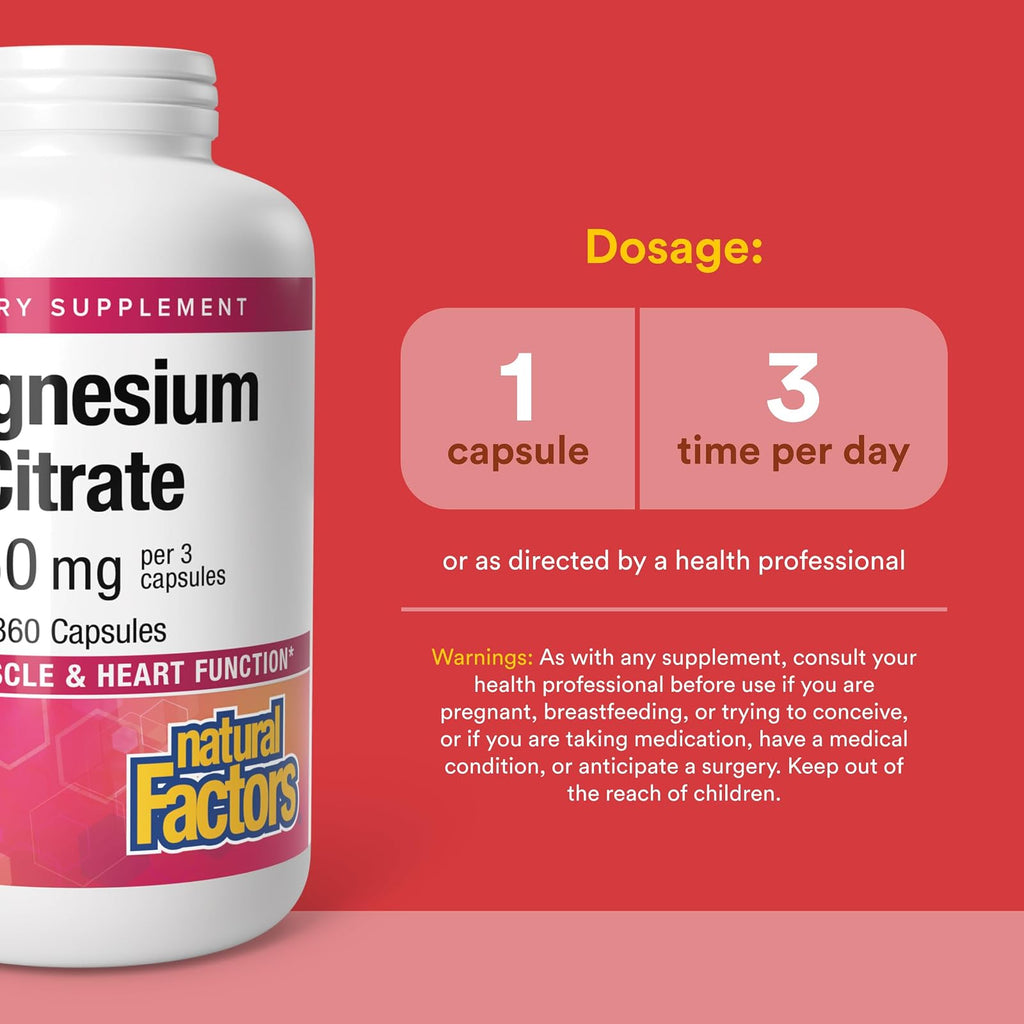 High potency magnesium citrate 450 mg