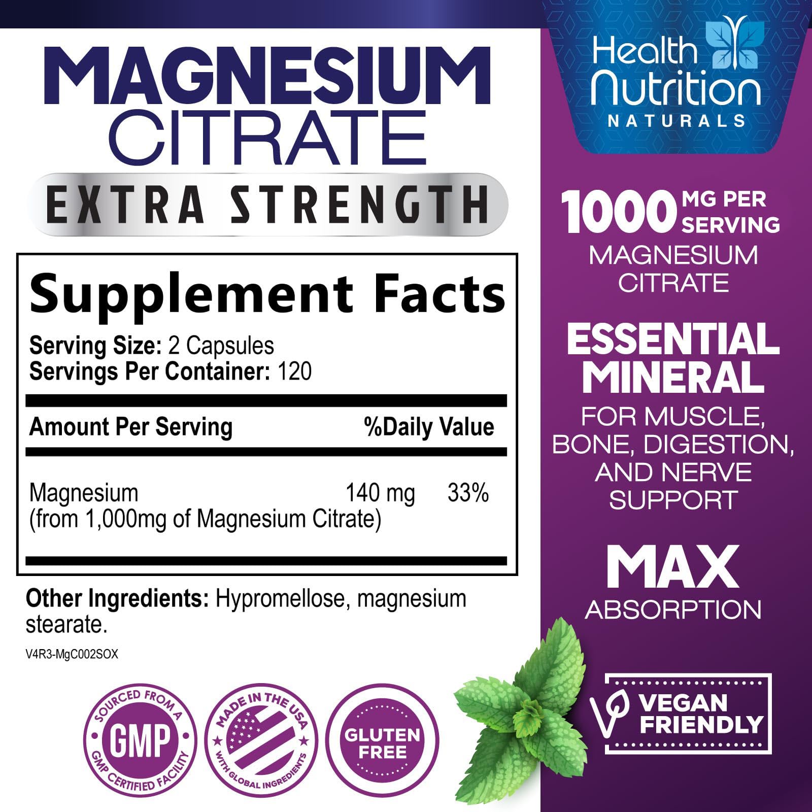 high potency magnesium citrate capsules