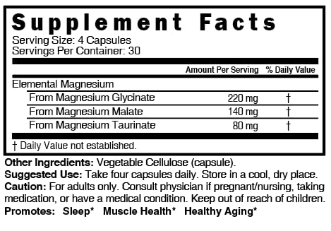High potency magnesium for muscle health