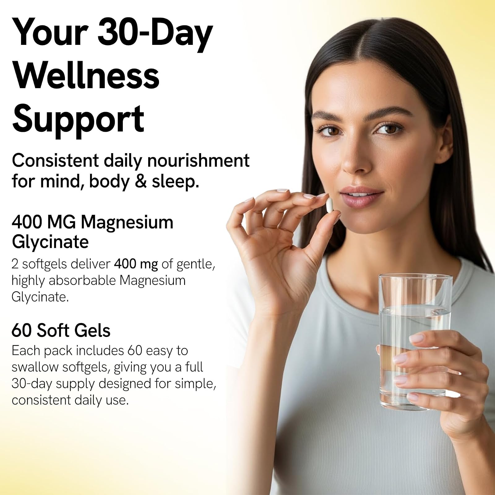 High potency magnesium glycinate 400 mg