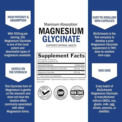 high potency magnesium glycinate 500mg