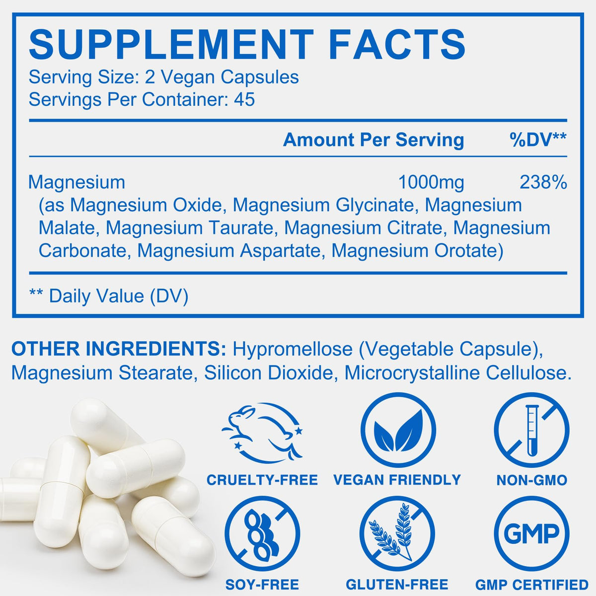 high potency magnesium glycinate capsules