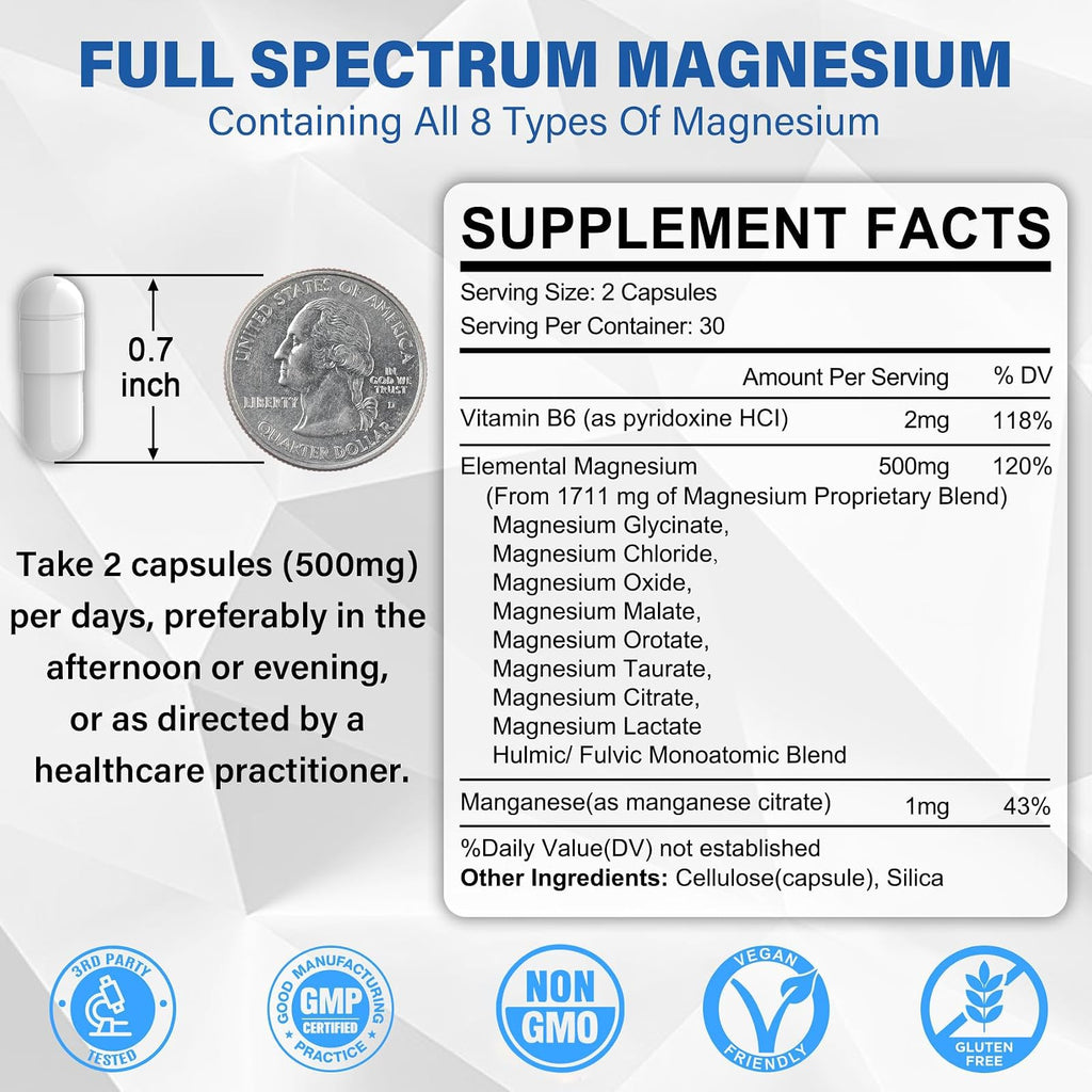 high potency magnesium glycinate capsules