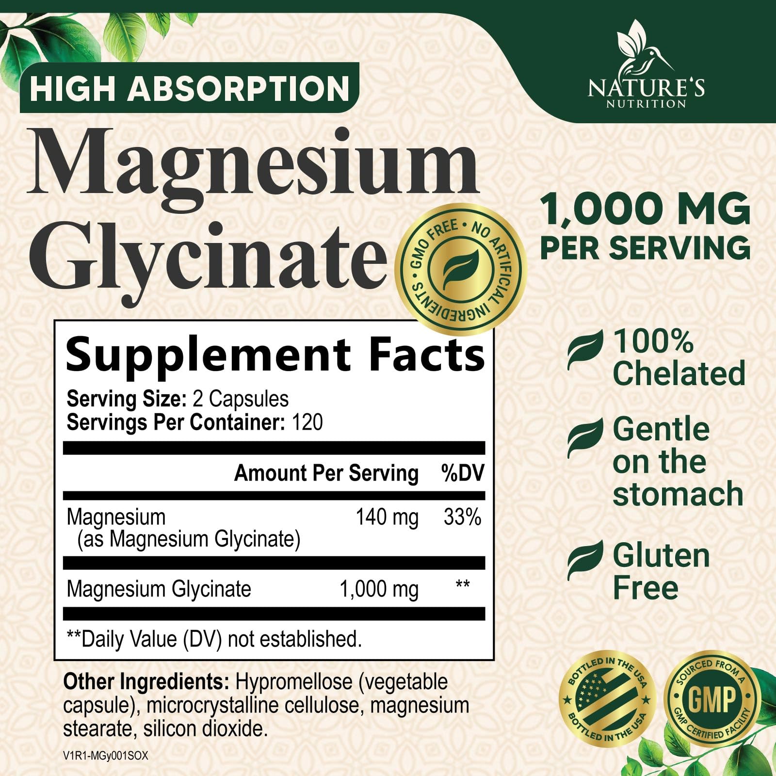 high potency magnesium glycinate supplement