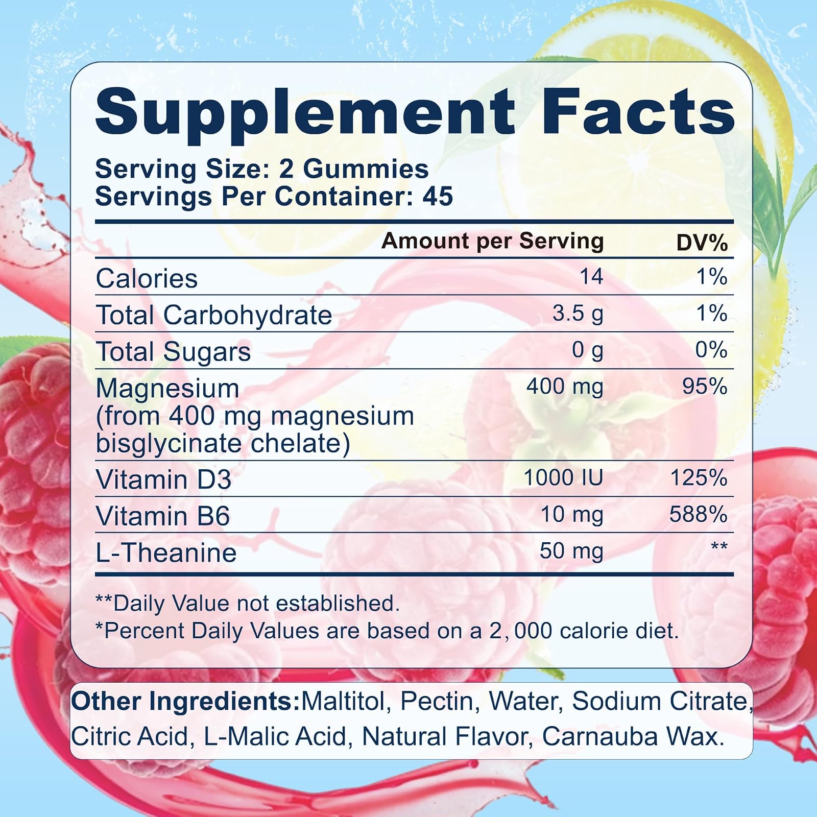 High potency magnesium gummies for sleep