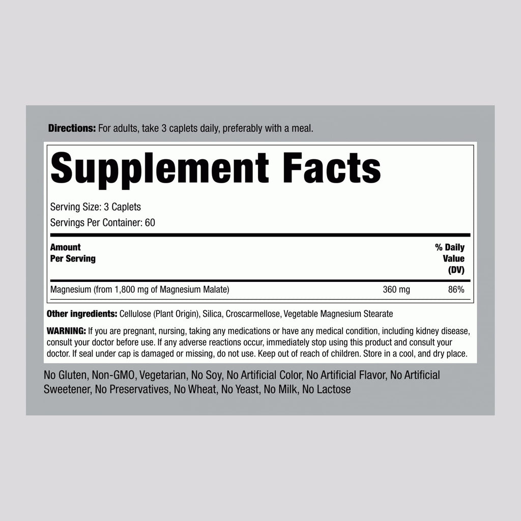 high potency magnesium malate 1800 mg