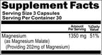 High potency Magnesium Malate capsules