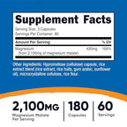 High potency magnesium malate supplement
