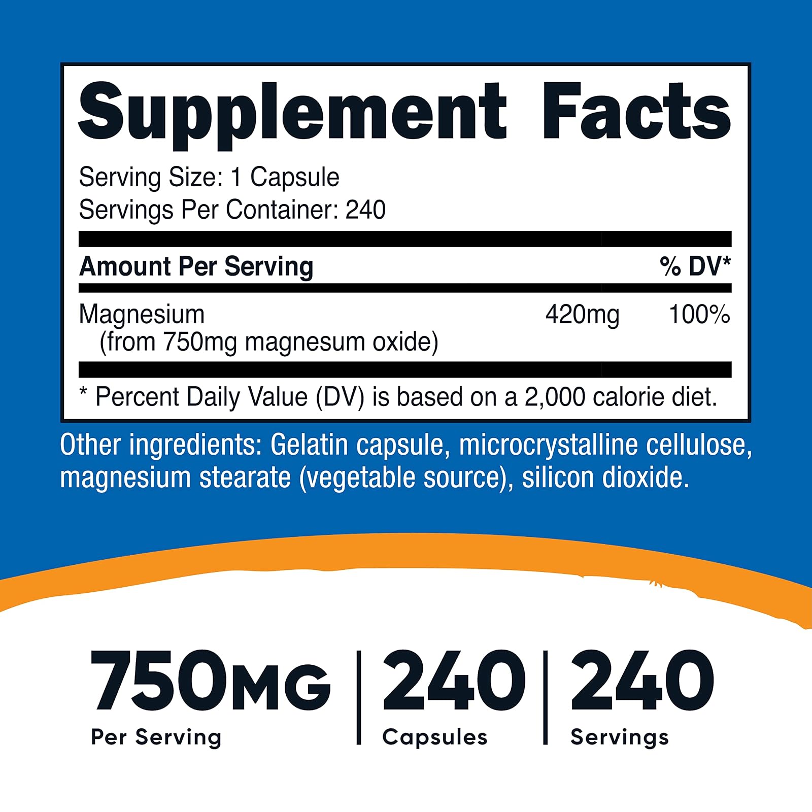 High potency magnesium oxide for muscle support