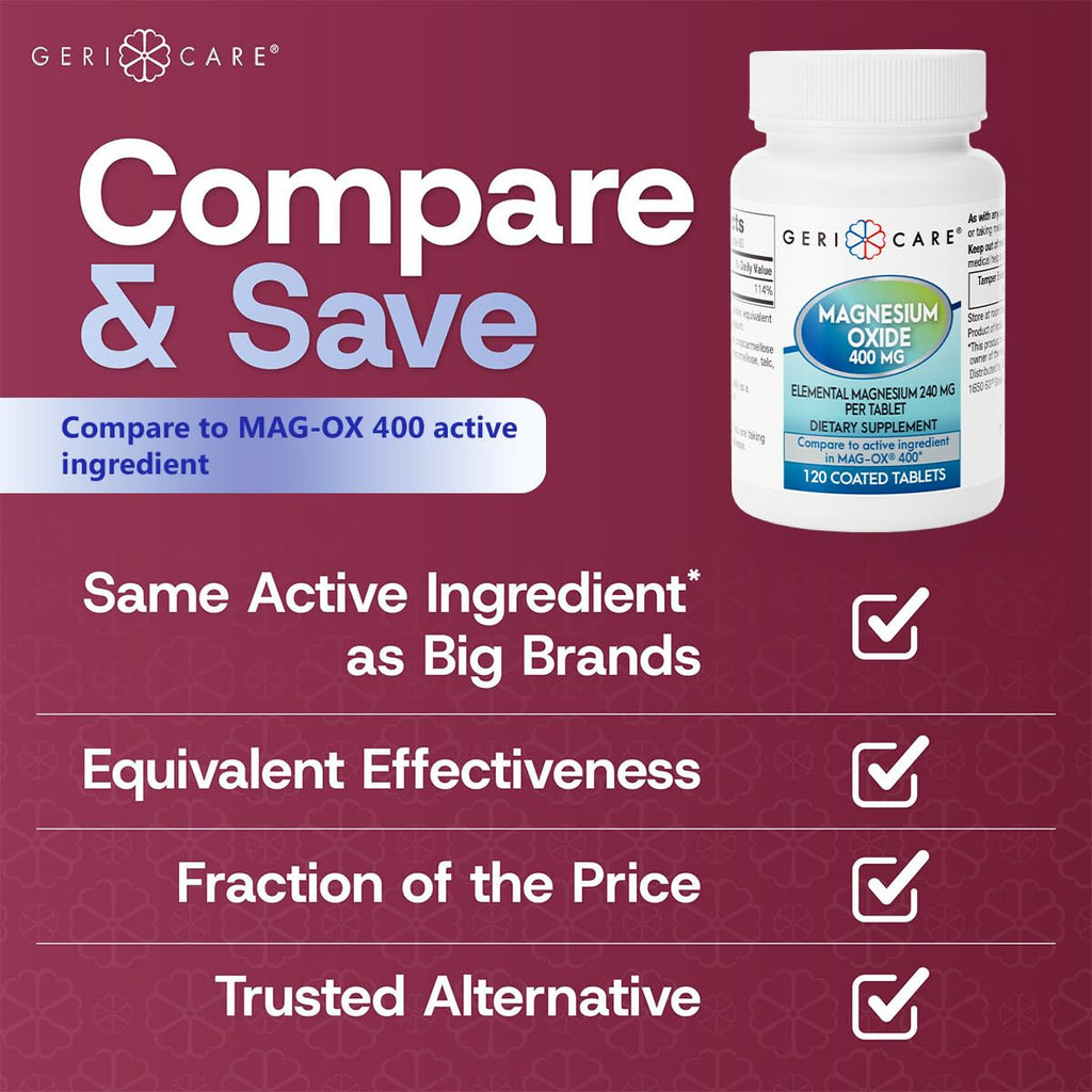 High potency magnesium oxide for muscle support