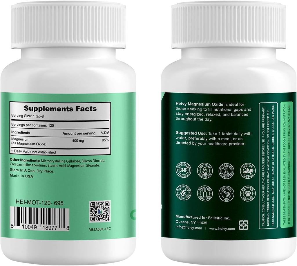 High potency magnesium oxide tablets
