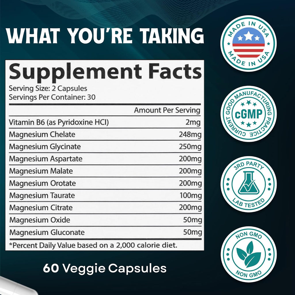 high potency magnesium supplement 1498 mg
