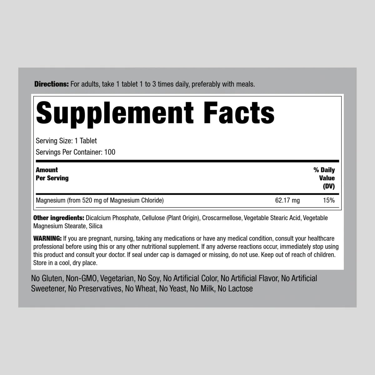 high potency magnesium supplement 520 mg