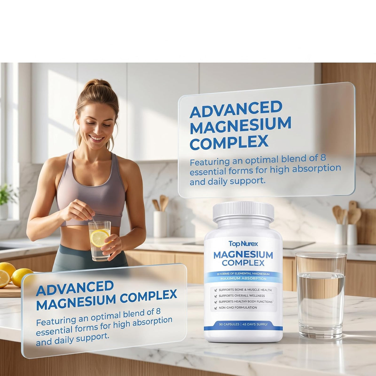 High potency magnesium supplement capsules