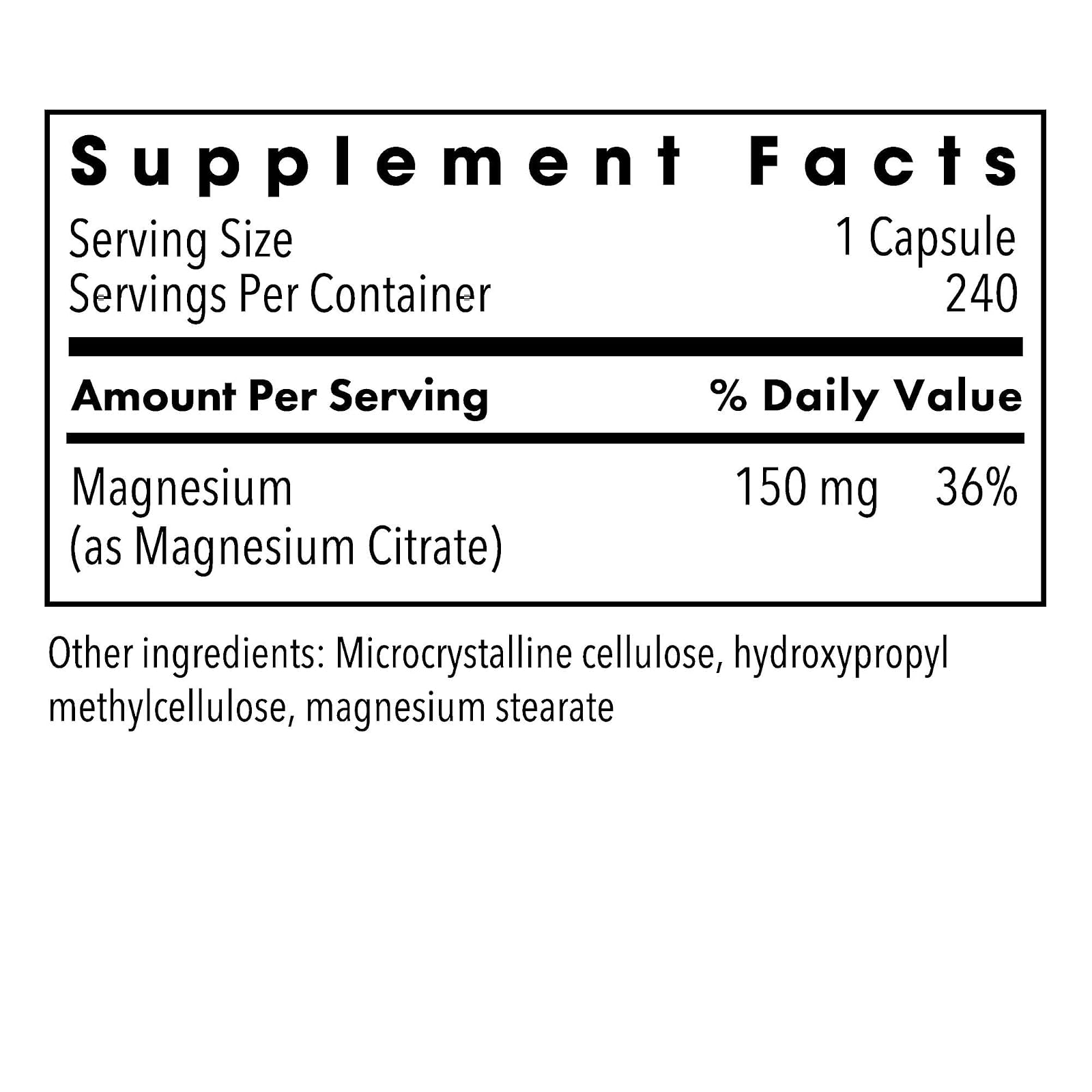 high potency magnesium supplement capsules