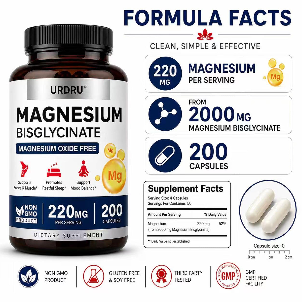 High potency magnesium supplement for relaxation
