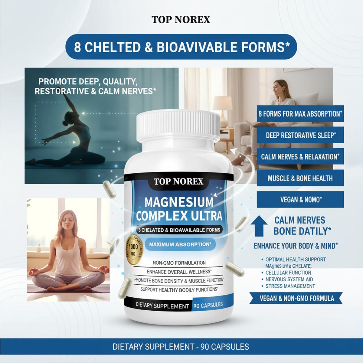 High potency magnesium supplement for relaxation