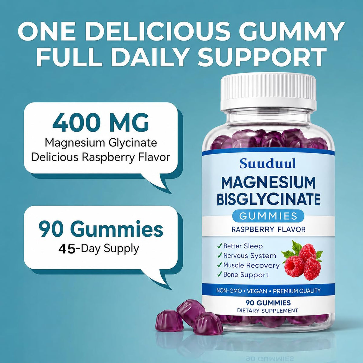High potency magnesium supplement gummies