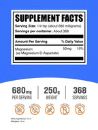 High potency magnesium supplement powder