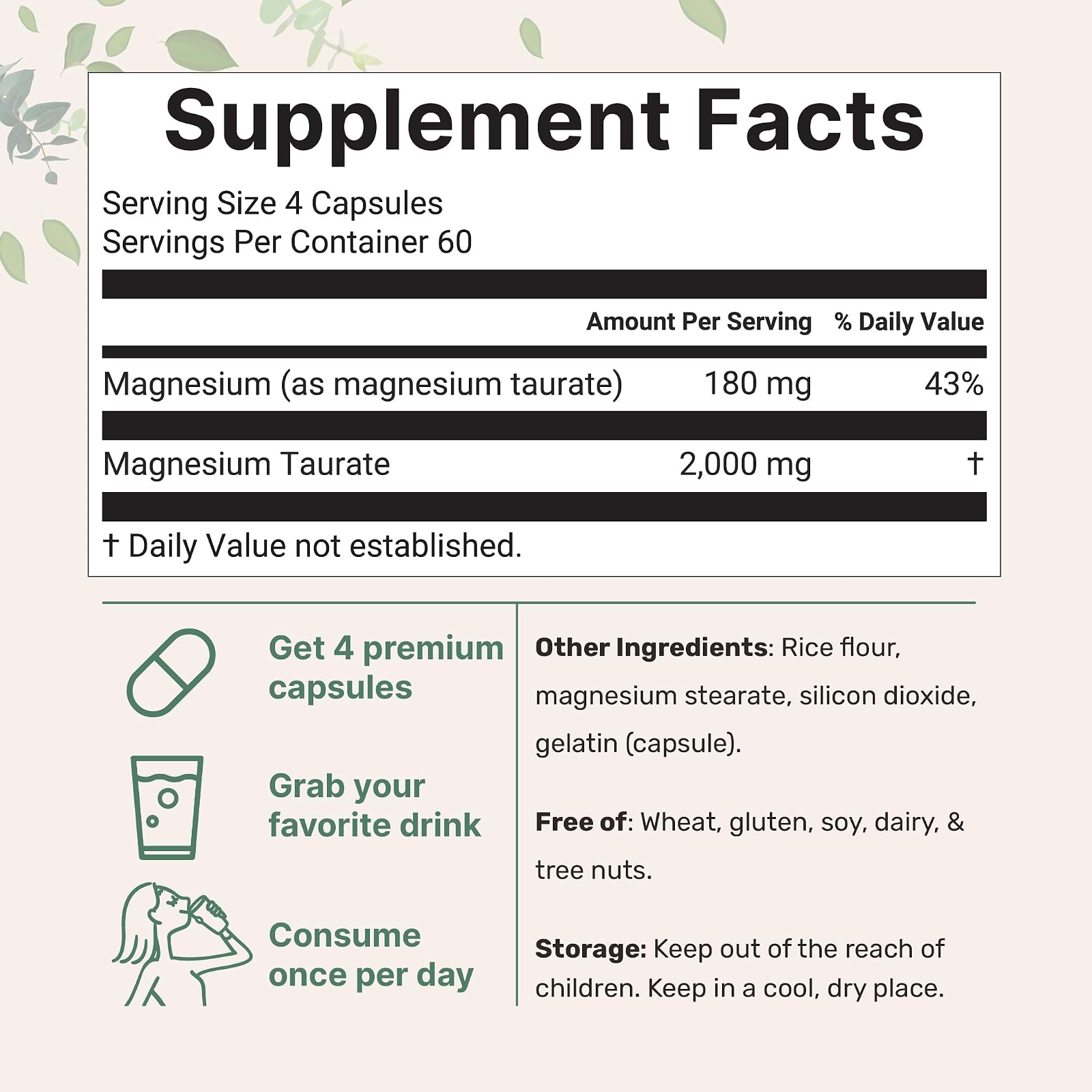 High potency magnesium supplement