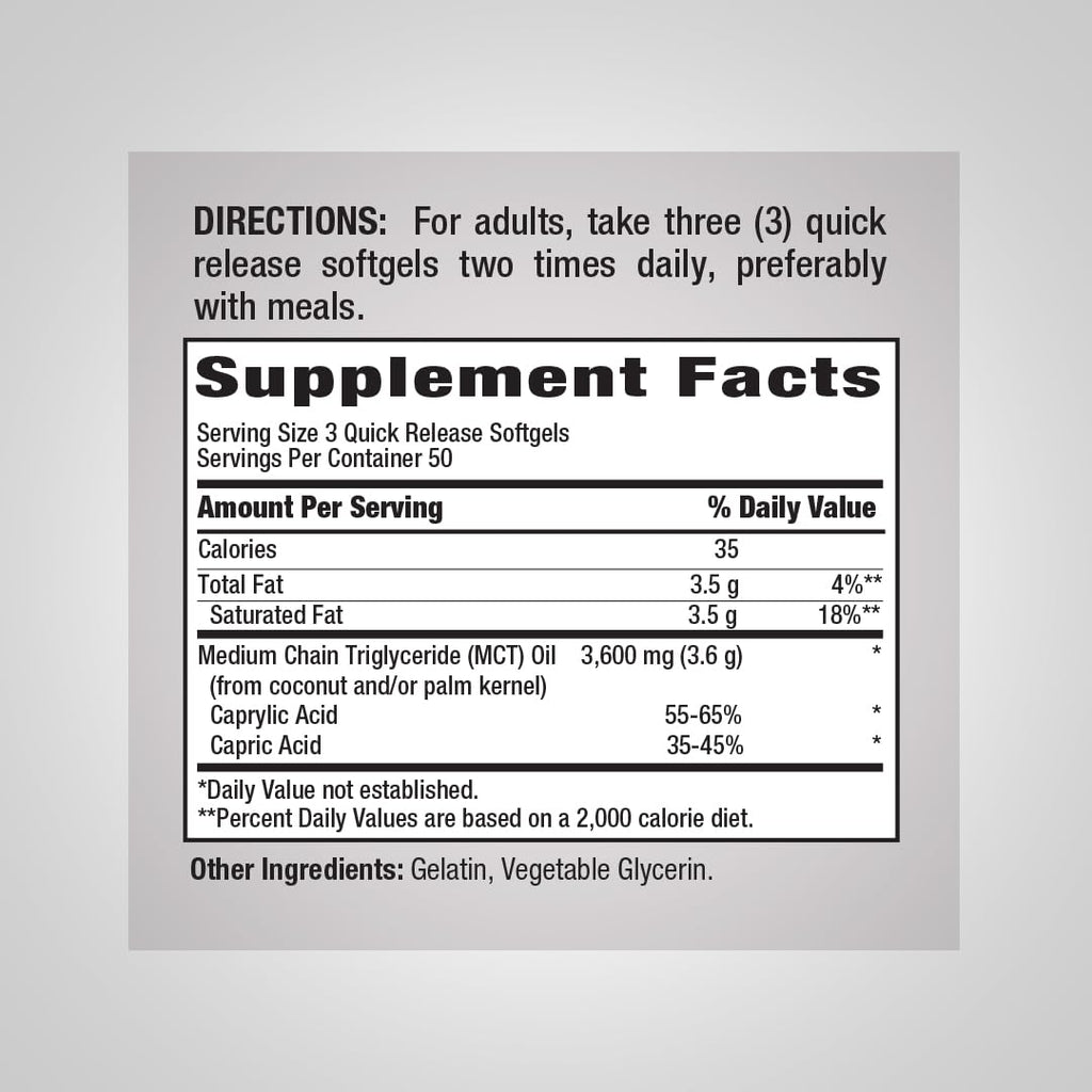 high potency MCT oil supplement