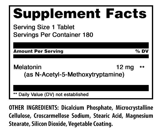 high potency melatonin 12 mg formula