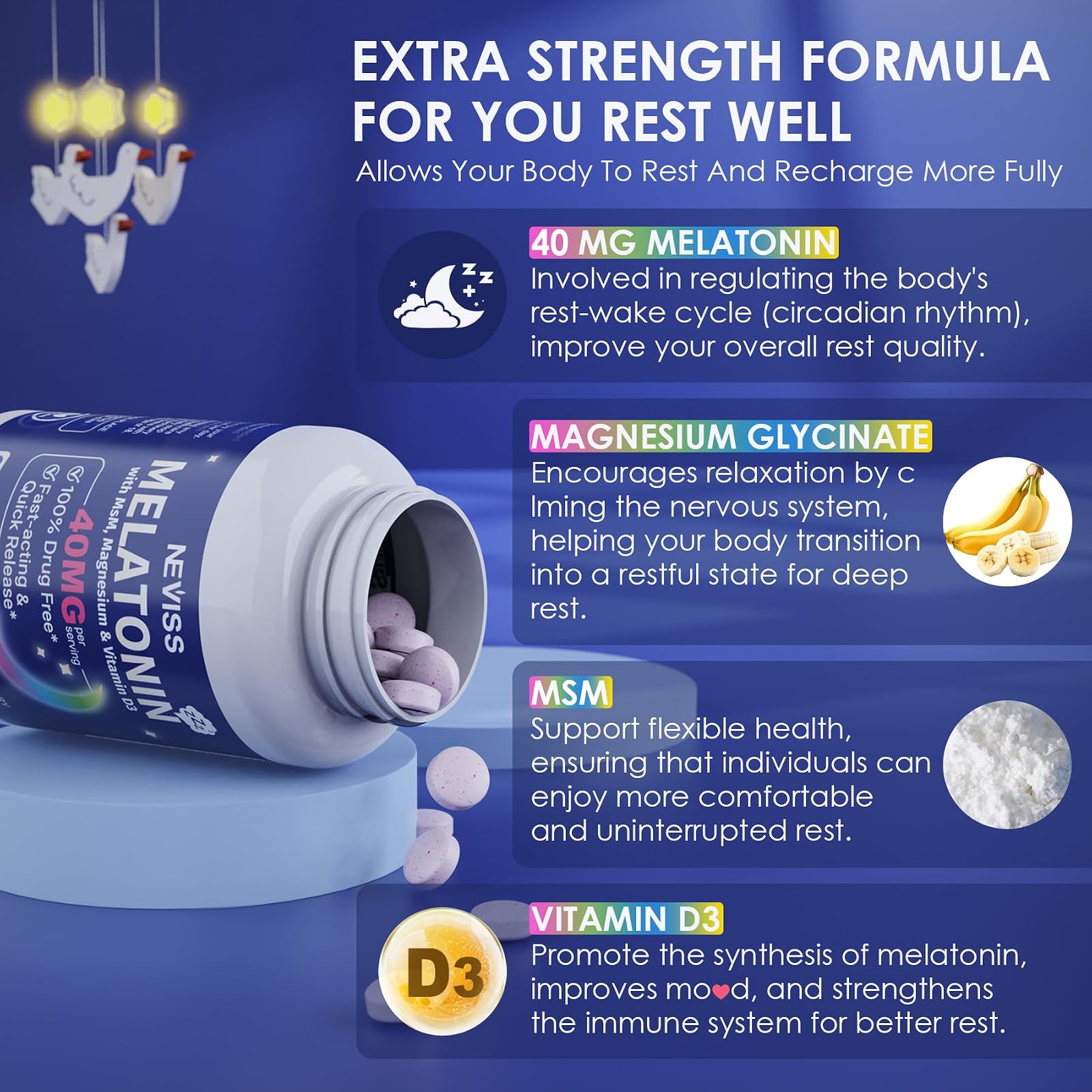 high potency melatonin 40 mg formula