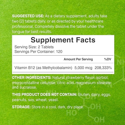 high potency methyl B12 5000 mcg