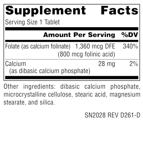 High potency methylfolate supplement for wellness