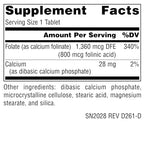 High potency methylfolate supplement for wellness