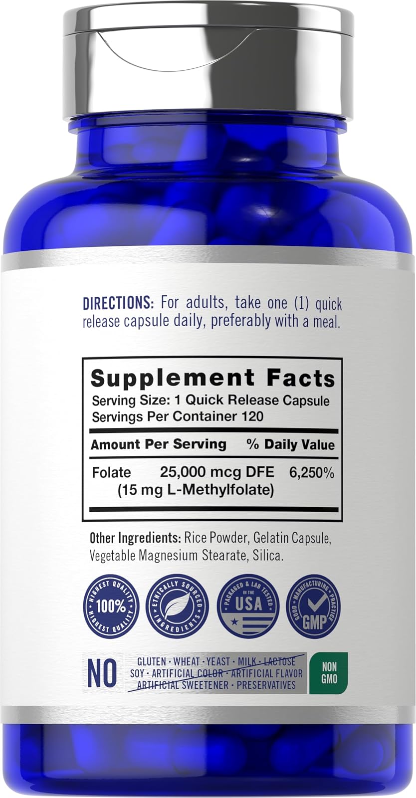 High potency methylfolate supplement