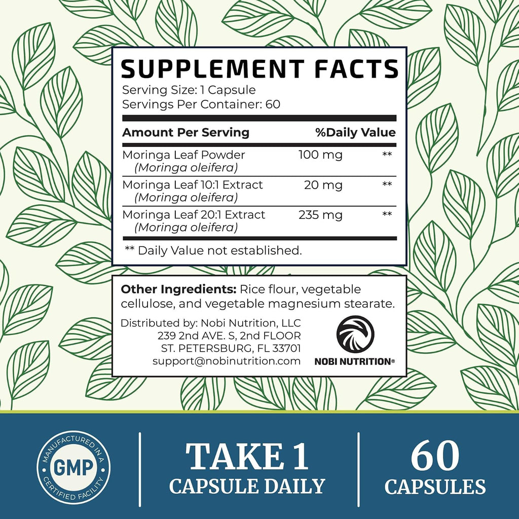 High potency moringa for daily nutrition
