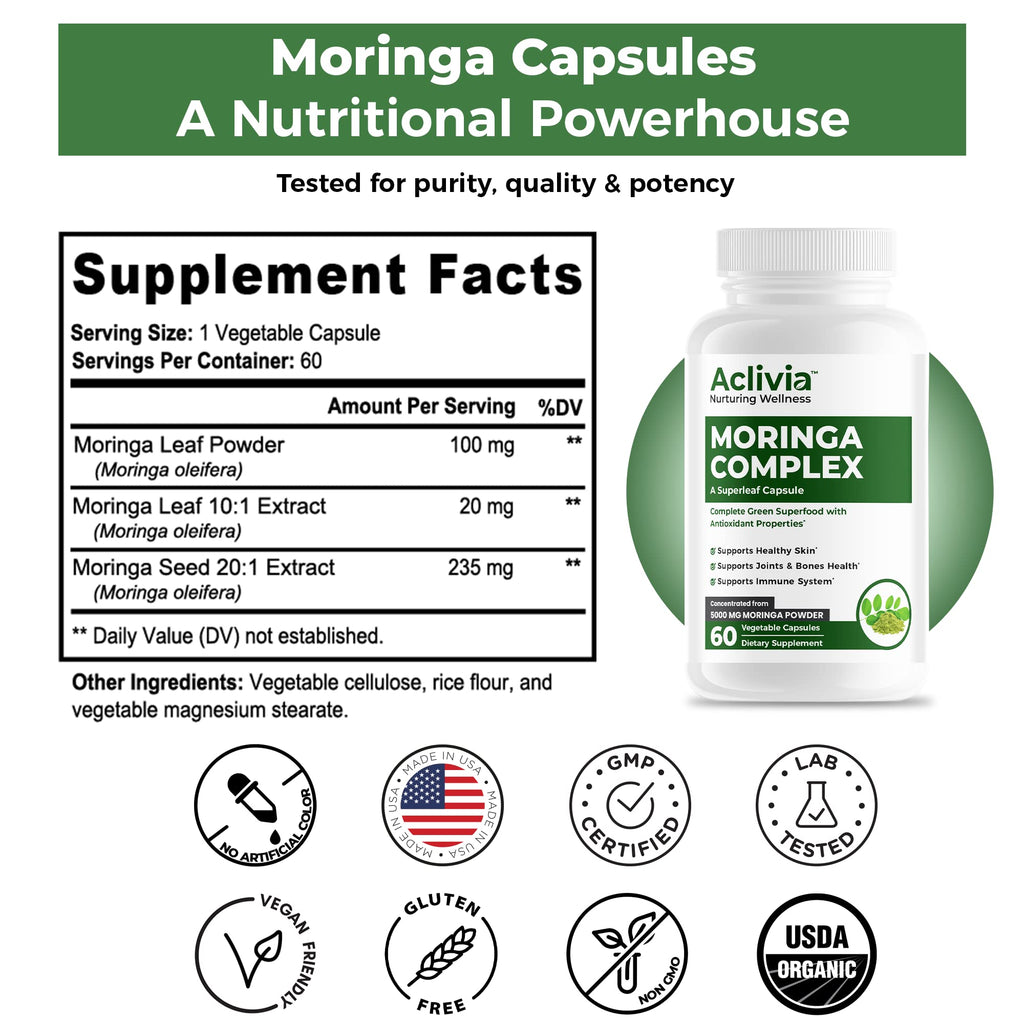 High potency moringa leaf extract