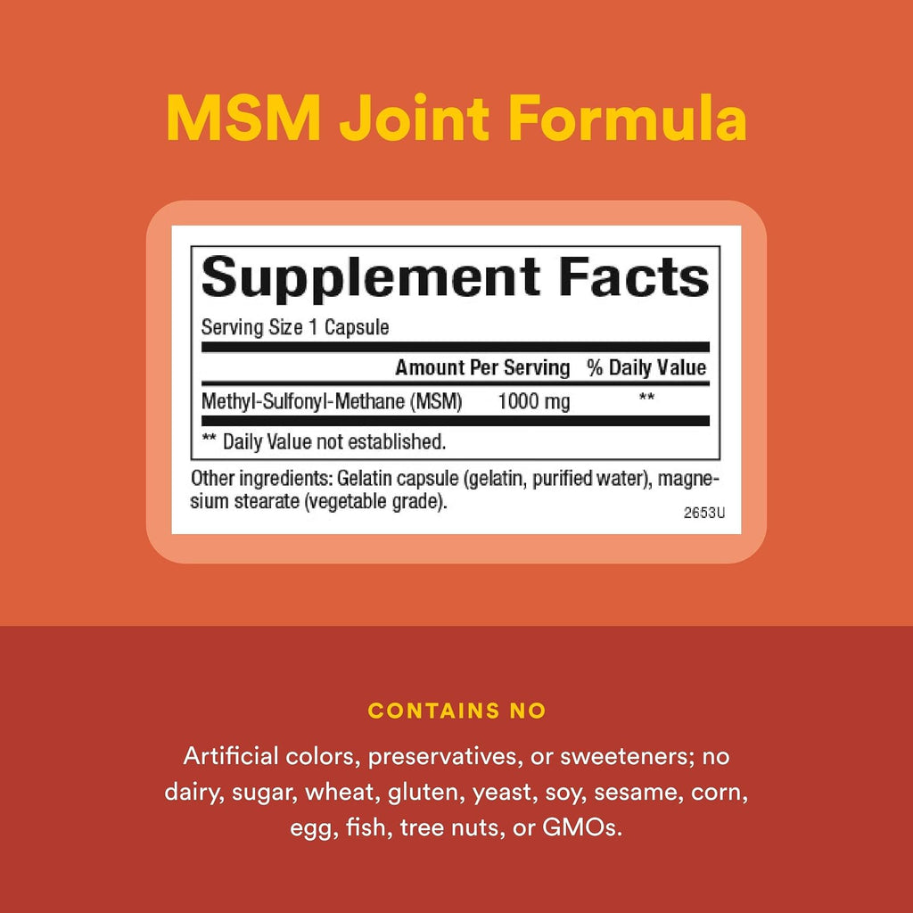 high potency msm capsules for mobility
