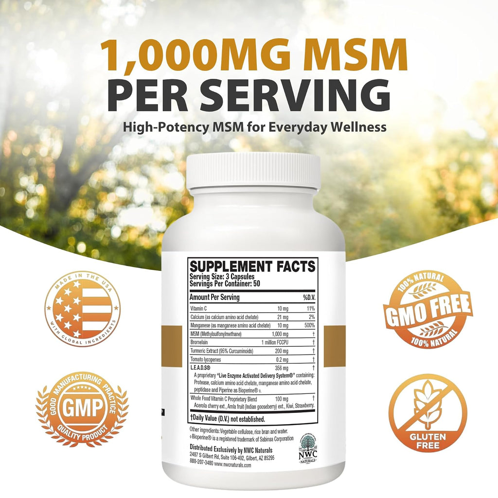 high potency MSM for joint health