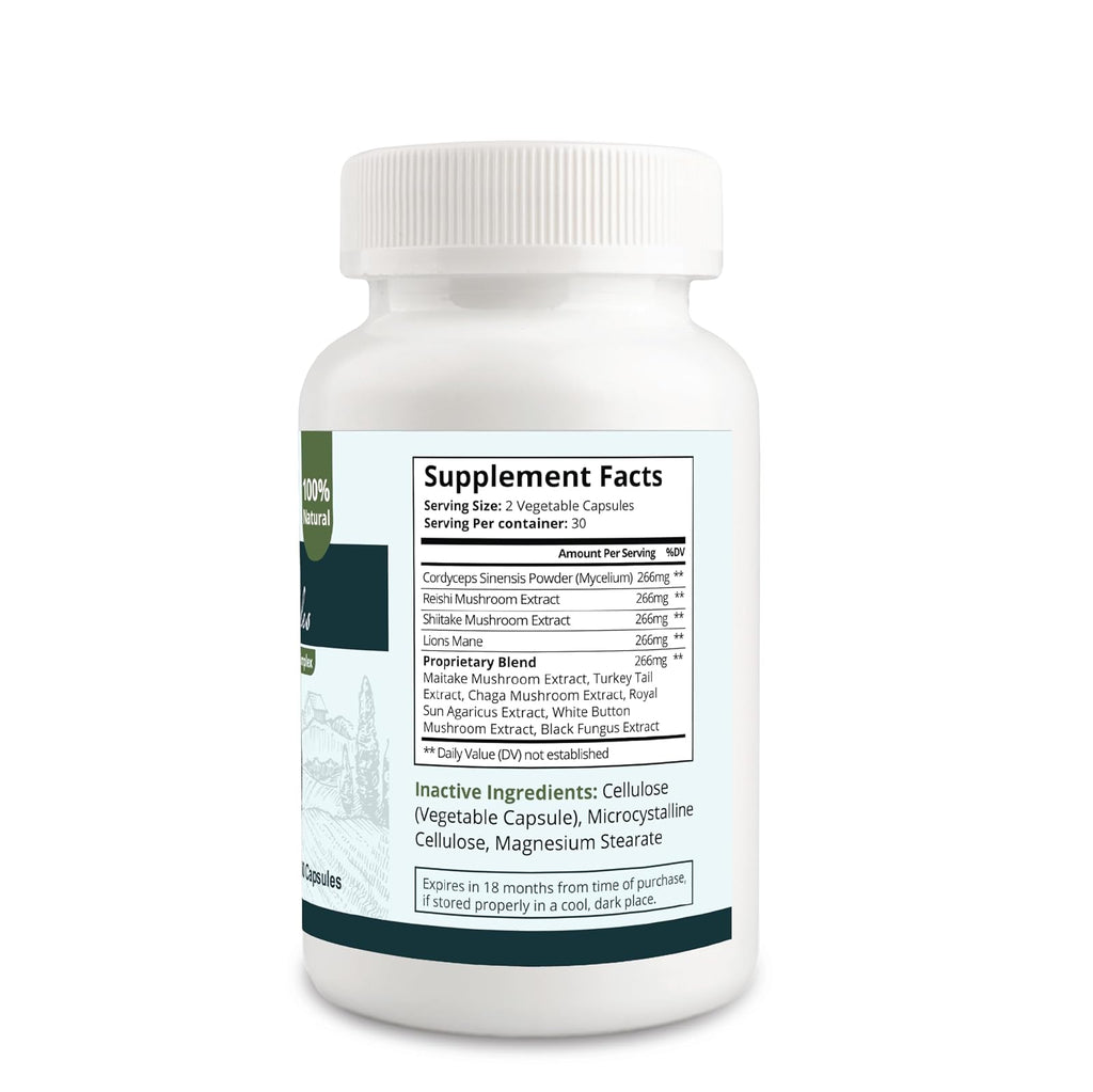 high potency mushroom capsules 1330 mg