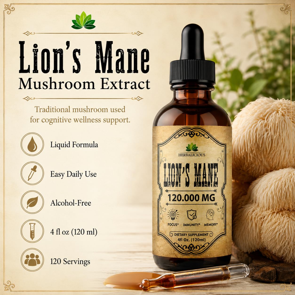 high potency mushroom extract for focus