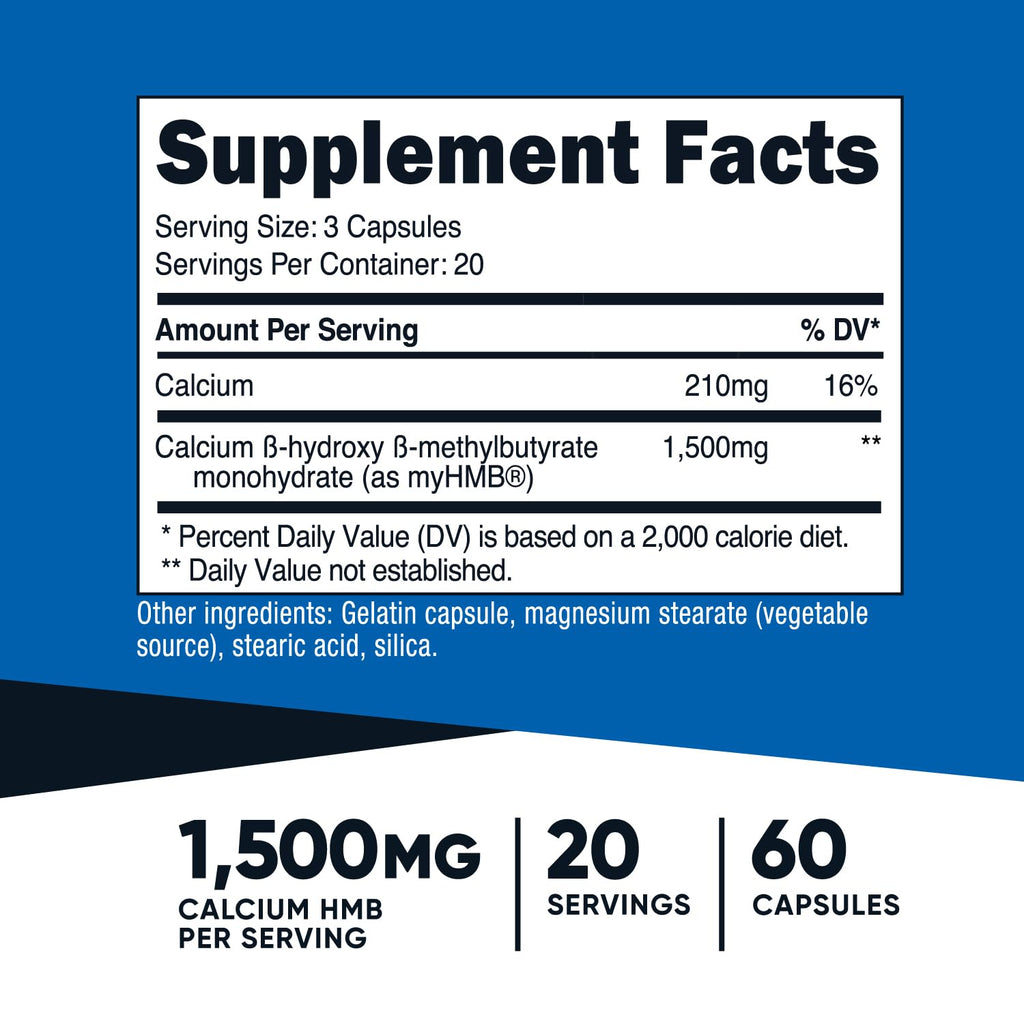 High potency myHMB capsules 1500mg