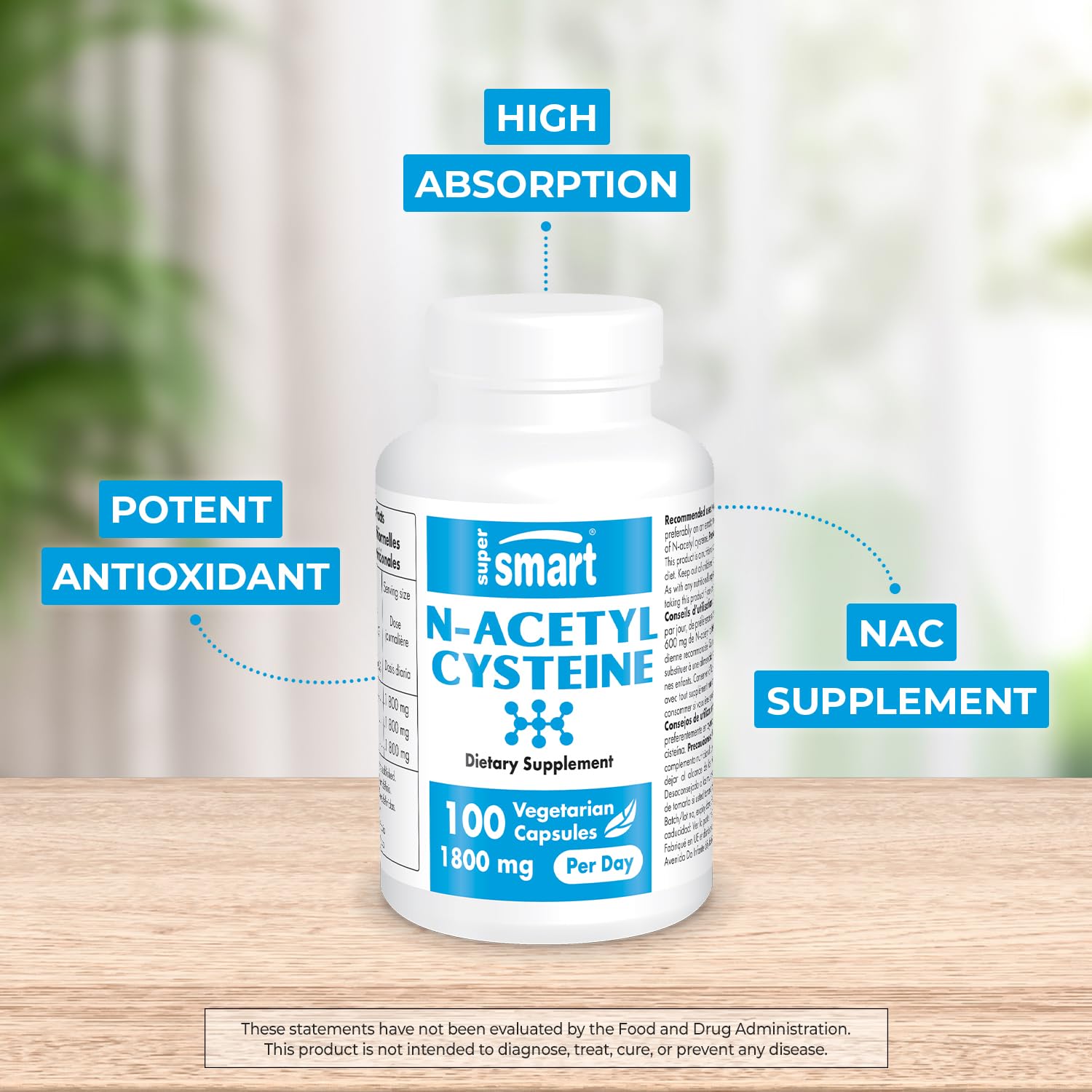 High potency N-Acetyl Cysteine supplement