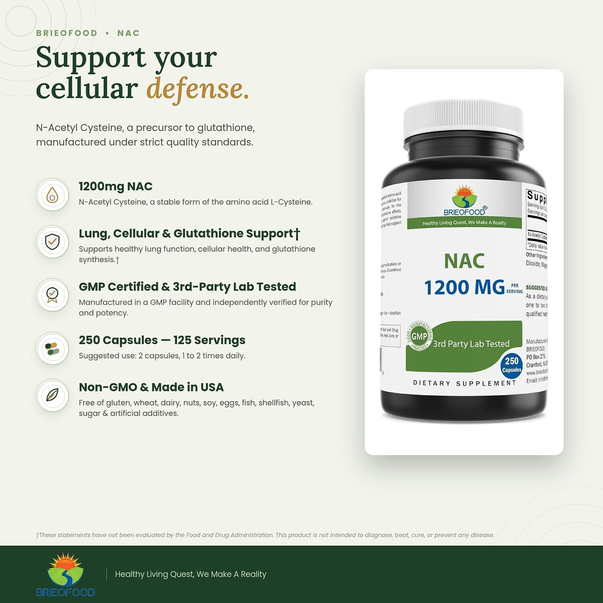 high potency N-Acetyl Cysteine supplement