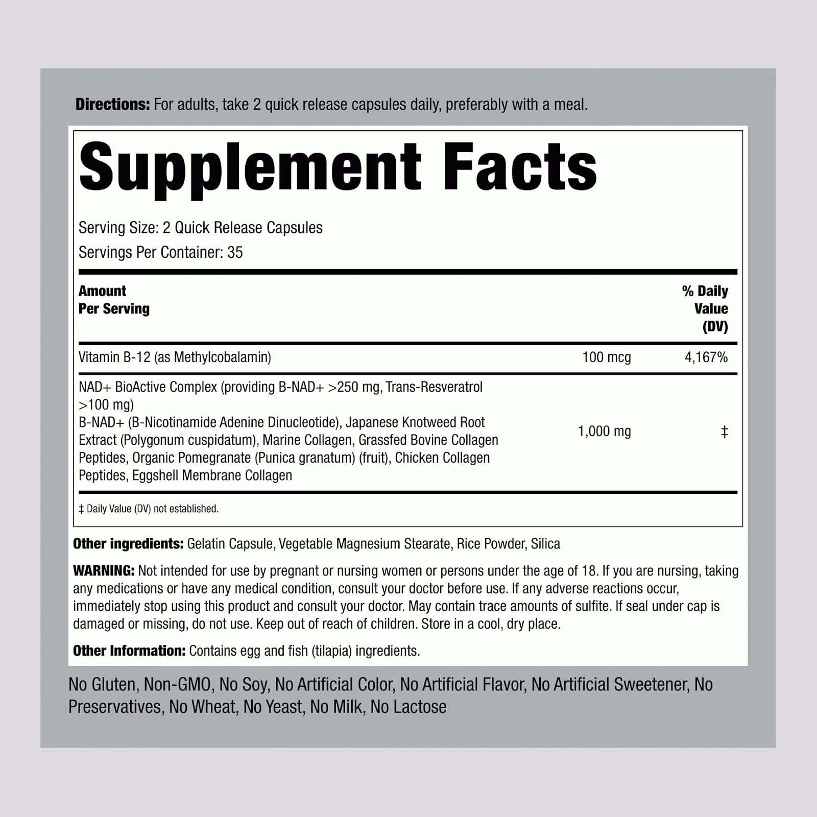 high potency NAD Resveratrol supplement