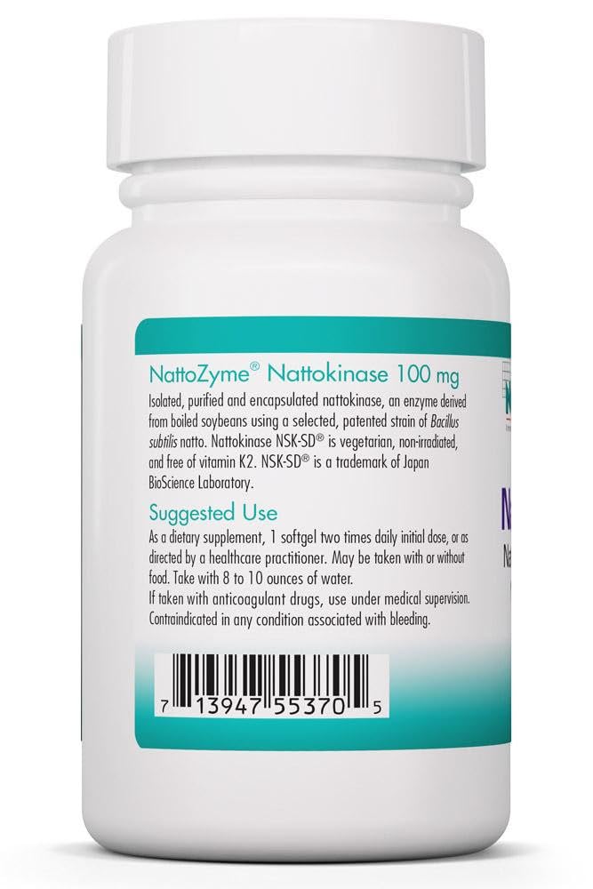 High potency NattoZyme 100 mg supplement