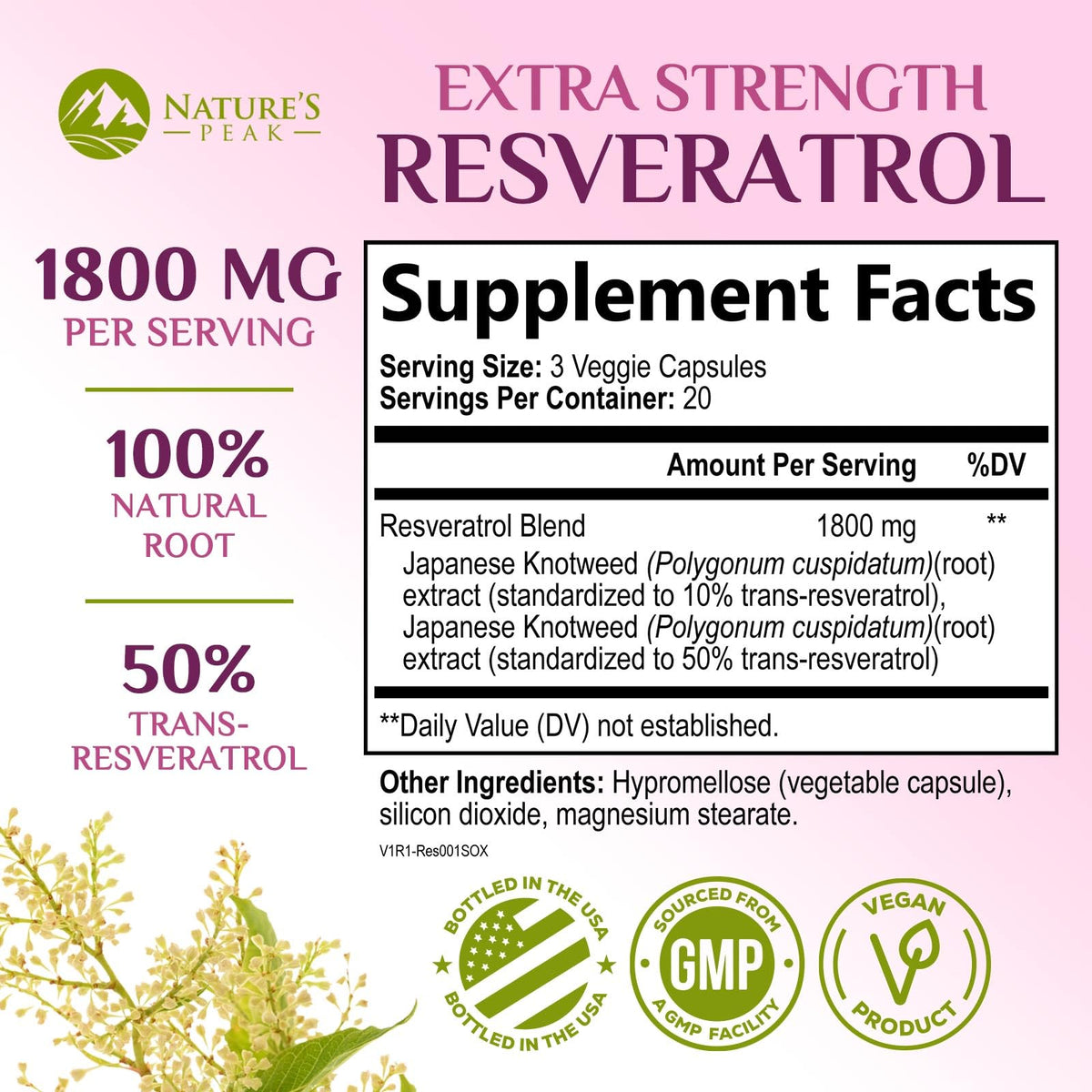 high potency natural resveratrol supplement