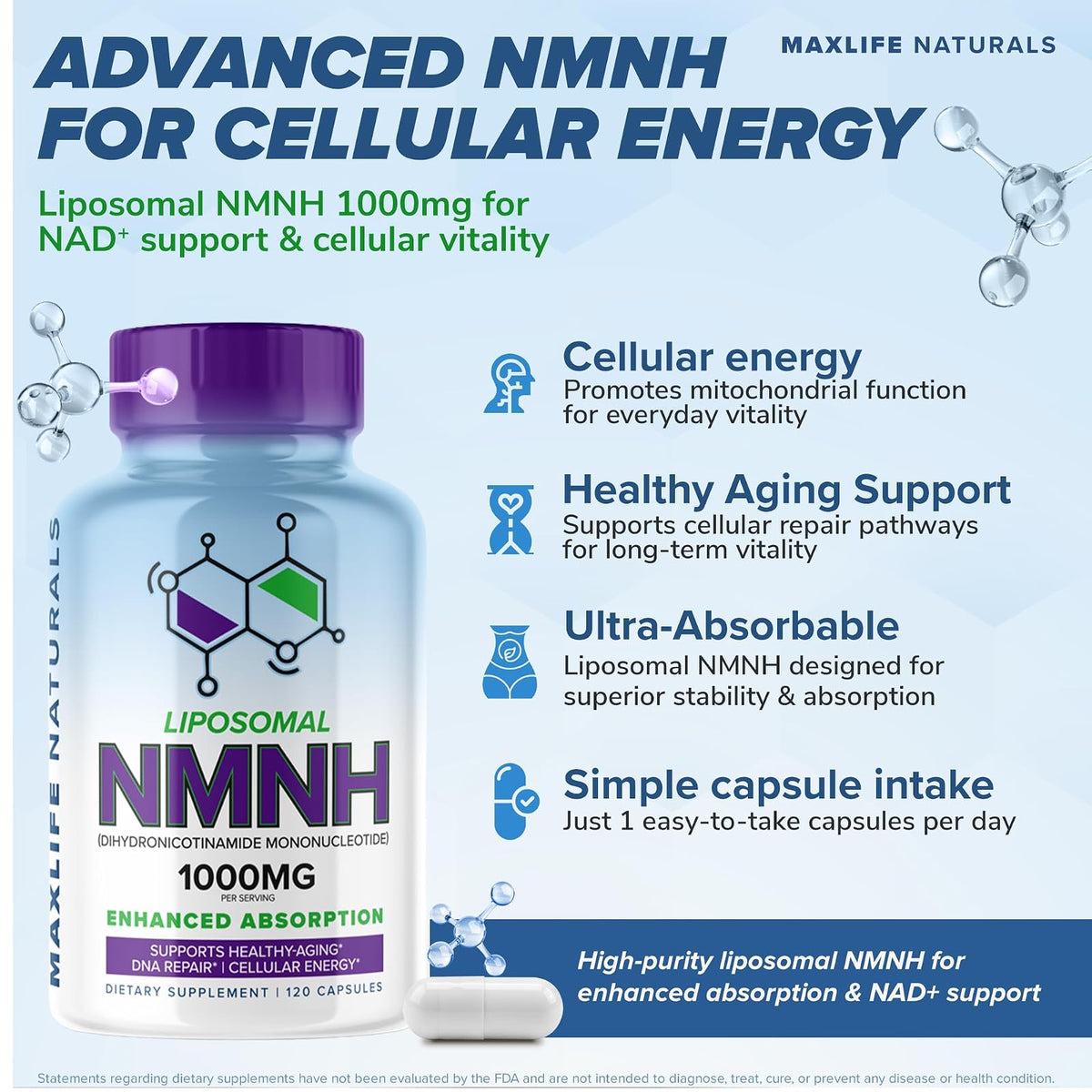 High potency Nmnh 1000 mg supplement