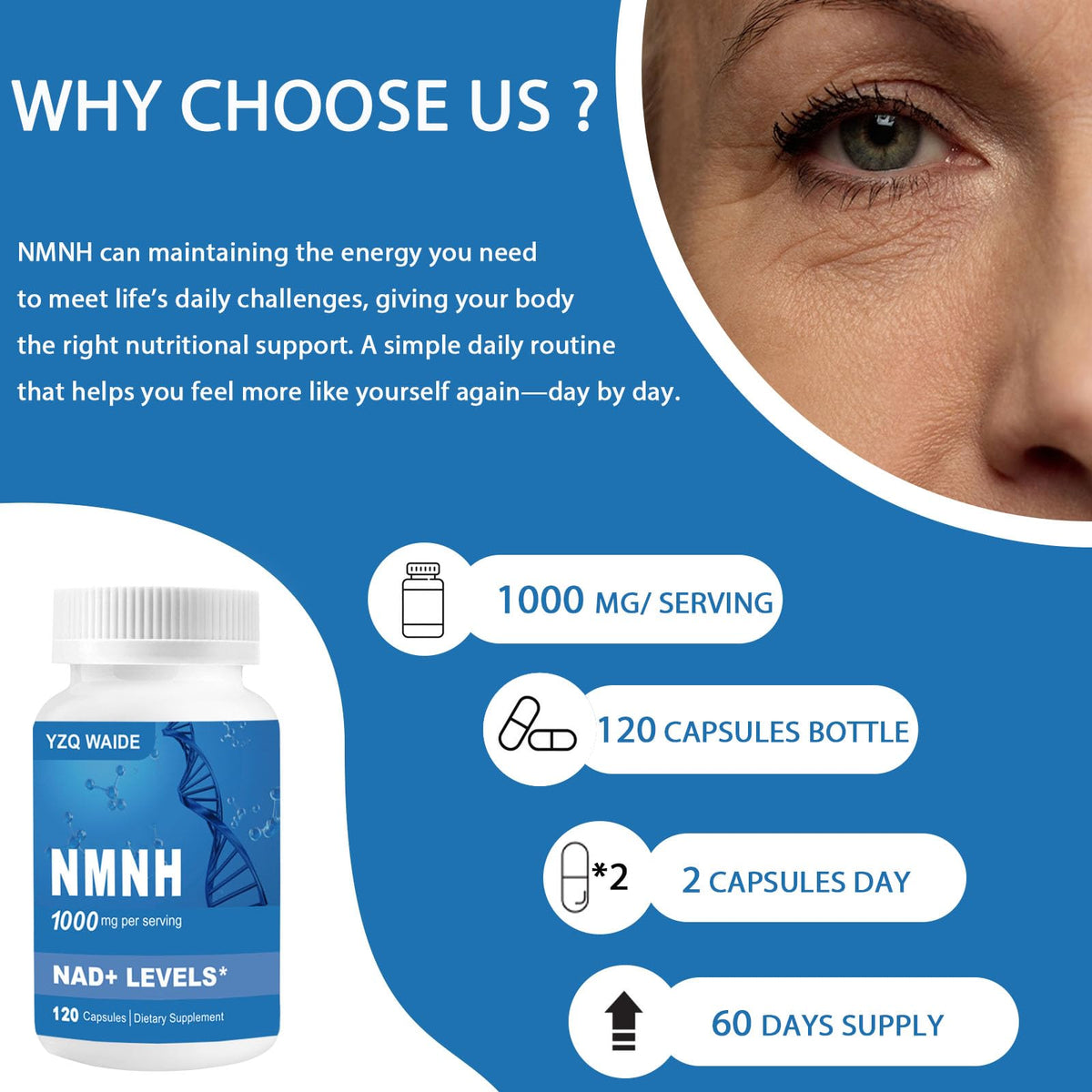 High potency NMNH Vitamin B3 formula